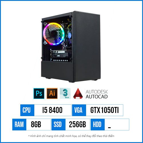 PC Designer TD8 – Core i5 8400 | 8G | GTX1050ti 4G | 256G SSD